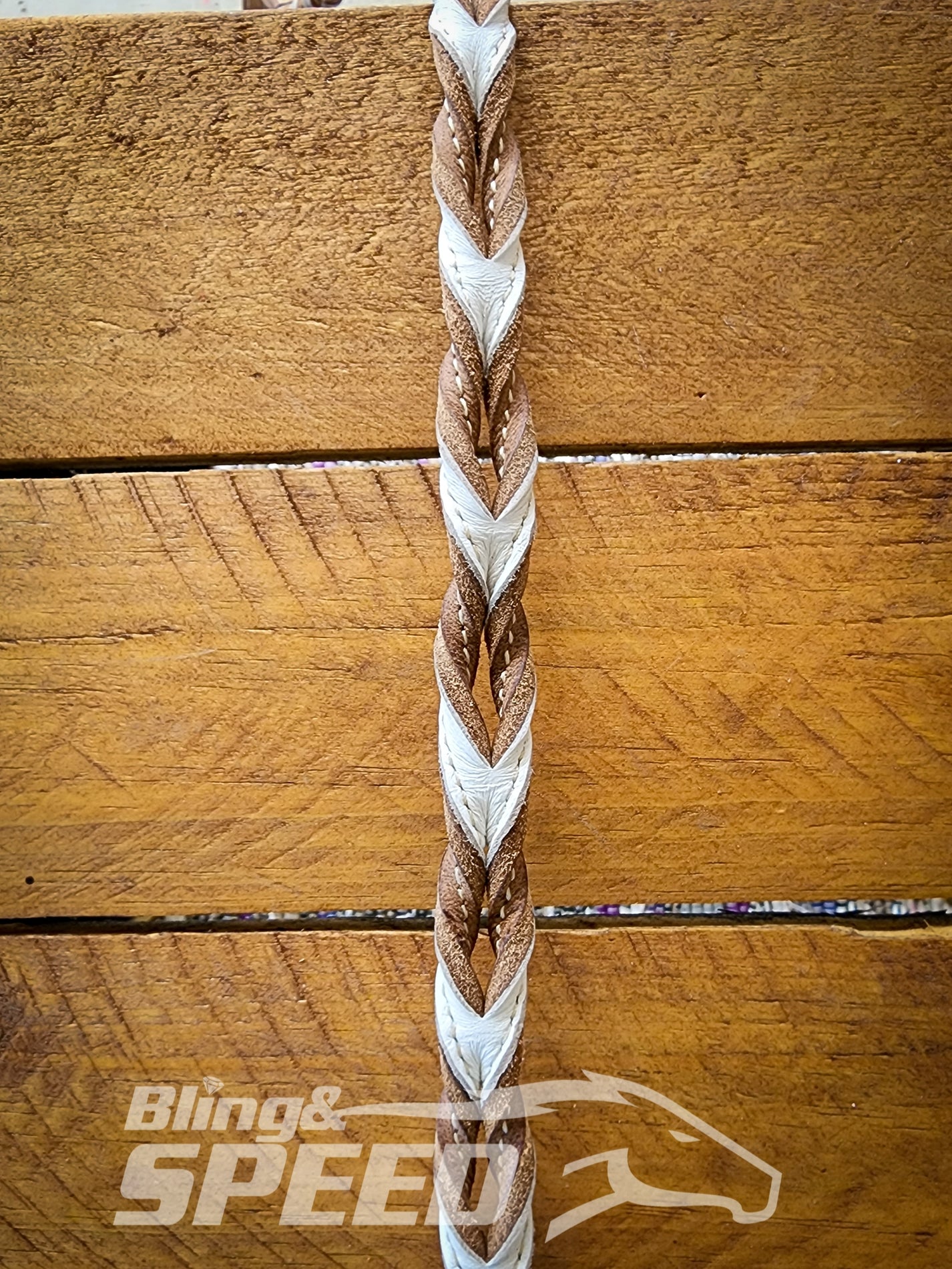 Bling & Speed White Twisted Bloodknot Bridle with matching Barrel Rein ...